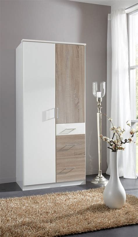 Wimex Kleiderschrank In Weiß Mit 3 Schubladen Und 2 Türen Bht 90x198x58 Cm Breite 90 Cm X