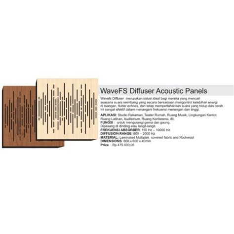 Jual Wave Fs Diffuser Acoustic Panels Shopee Indonesia