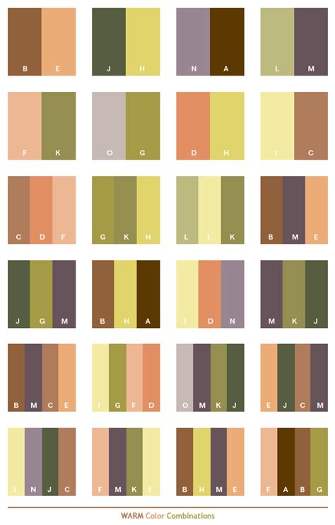 Warm Color Schemes Color Combinations Color Palettes For Print Cmyk
