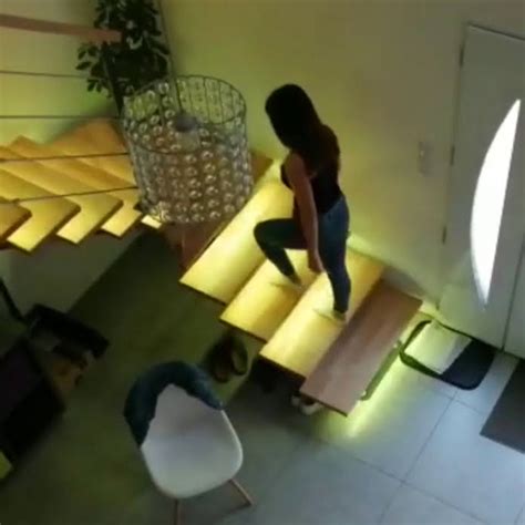 Couple Installs Motion Sensored Lights On Their Stairs