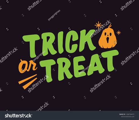 Trick Treat Trick Treat Typography Trick Vector De Stock Libre De