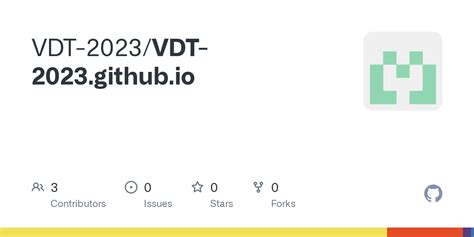 GitHub VDT VDT Github Io