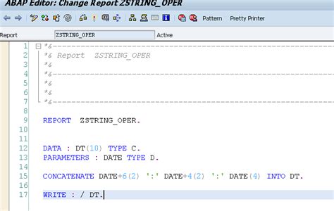 Sap Tech Usage Of Concatenate And Offset String Operations In Date