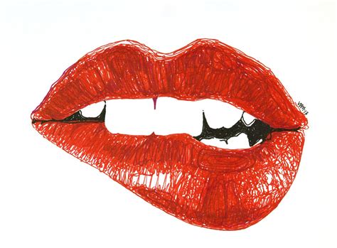 How To Draw A Biting Lip
