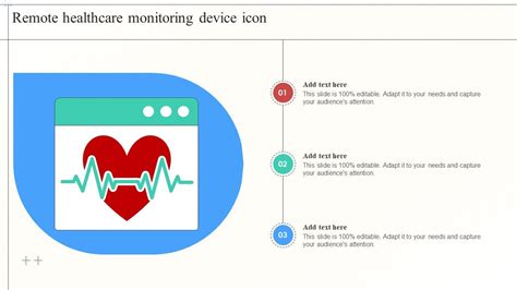 Remote Healthcare Monitoring Device Icon Ppt Sample
