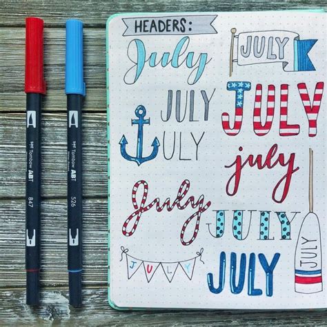 15 Creative July Header And Title Ideas