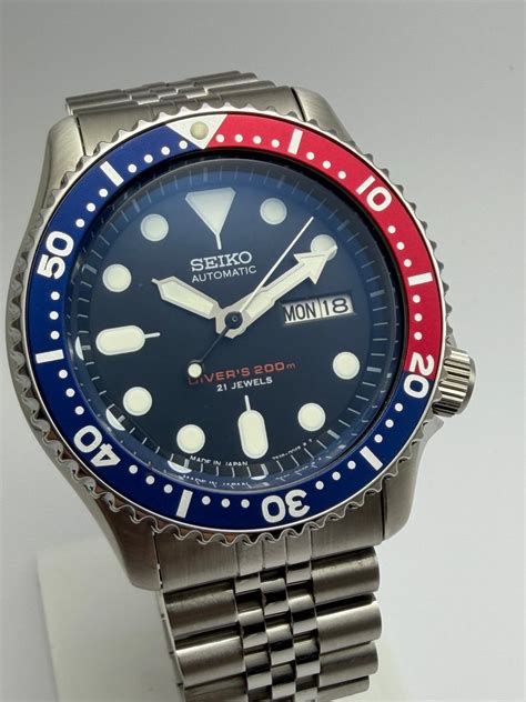 Seiko Vintage Diver Seiko Skx009 Pepsi Bezel” Ref 7s26 0020