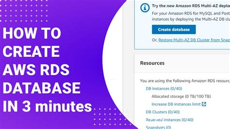 Aws Rds Setup Tutorial In 3 Minutes Mariadb Database Configuration Youtube