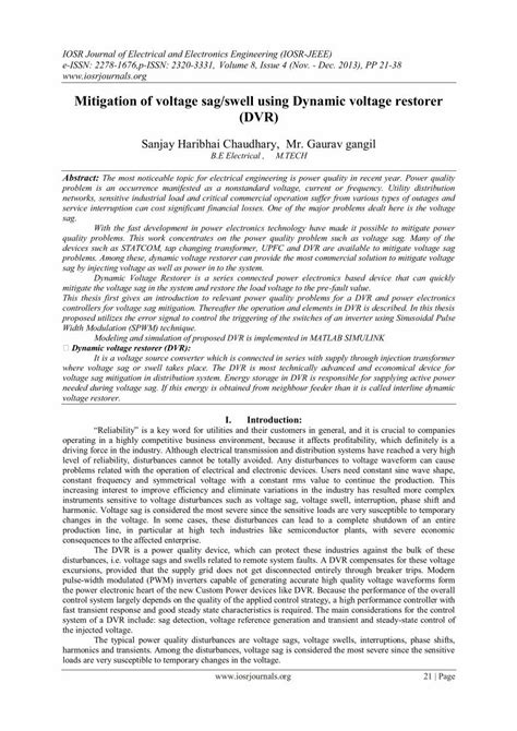 pdf mitigation of voltage sag swell using dynamic voltage dokumen tips