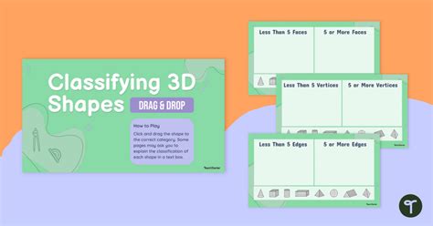 classifying 3d shapes interactive activity teach starter