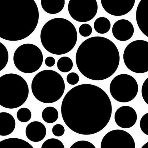 Premium Vector Seamless Pattern Black Circles Of Different Sizes