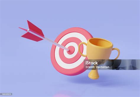 대상 아이콘이 있는 챔피언 트로피 성공 개념입니다 사업 목표 사업 목표 위너 컵 및 승리 1 등상 우승자 트로피 스포츠 상 우승자 상 챔피언 3d 렌더링 일러스트레이션 1에