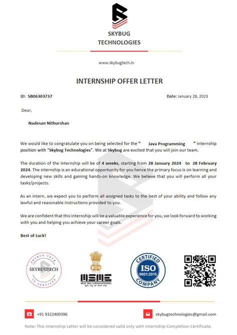 Nithurshan Nadesan On Linkedin Skybug Internship Javaprogramming