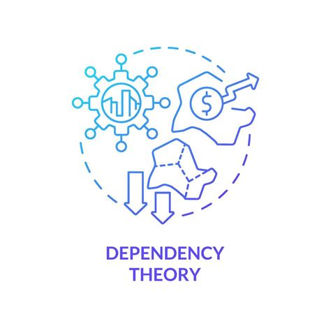 Dependency Theory Blue Gradient Concept Icon Relationship Between Poor