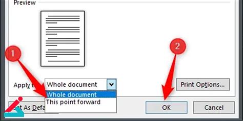 تغییر اندازه کاغذ در ورد