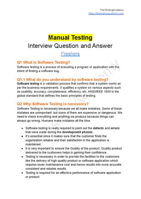manual testing notes pritam datta the testing academy thetestingacademy thetestingacademy