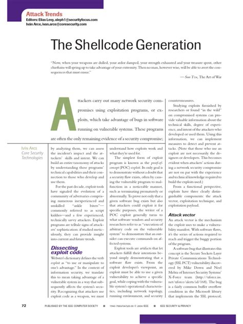 The Shellcode Generation Attack Trends Pdf Cybercrime