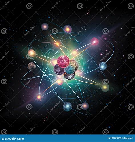 particle physics generative ai illustration stock illustration