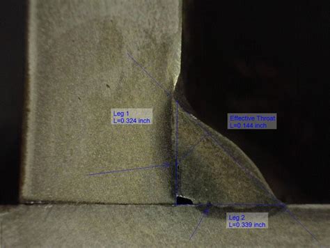 Fillet Weld Root Fusion Macroetch
