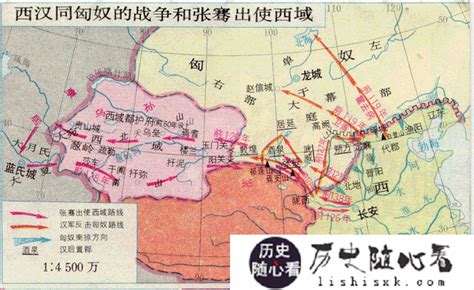 汉朝西域地图 三十 骞出使西域路线图 大山谷图库