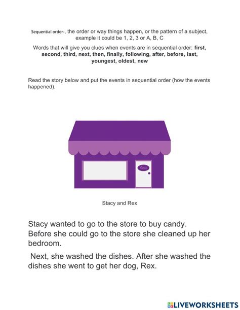 Sequential Order Worksheet Live Worksheets