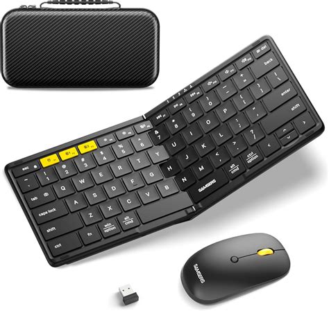 Foldable Keyboard And Mouse Samsers Km08 Folding Bluetooth Keyboard Mouse Combo 2