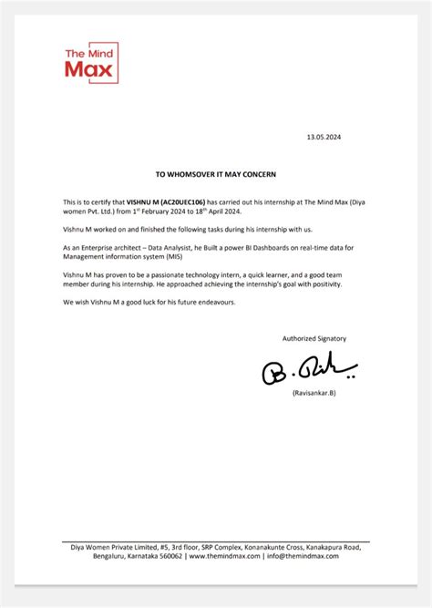 Finished Data Science Internship At Mindmax Tech Vishnu M Posted On