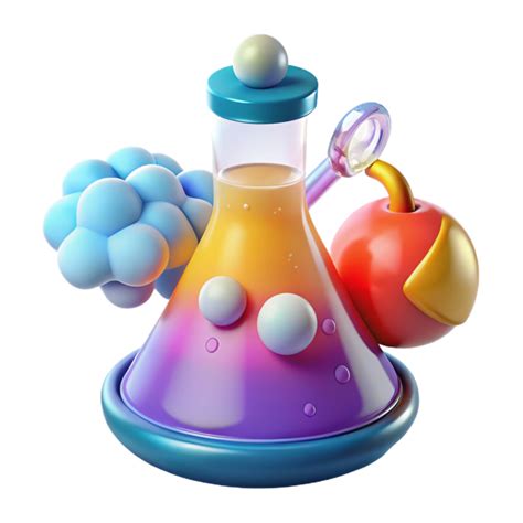 Colorful Science Experiments Erlenmeyer Flask Bubbles And More 55139829 Png