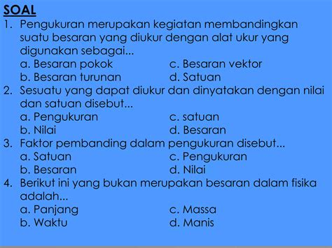Besaran Pokok Dan Besaran Turunan Materi Smp Ppt