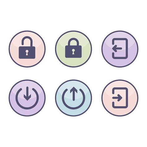 Premium Vector Flat Design Login And Logout Icons Design