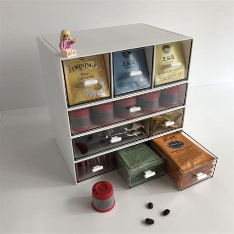 리카틸 커피 캡슐 티백 정리함 서랍형 일리 네스프레소 리카틸 수납함 보관함 위시버킷