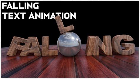 Falling Text Using Rigid Body Blender Tutorial Youtube