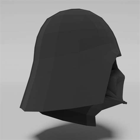 Darth Vader Helmet Papercraft In SVG PDF DXF Formats D Low Etsy Australia