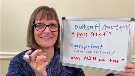 How To Pronounce Potent And Omnipotent Youtube