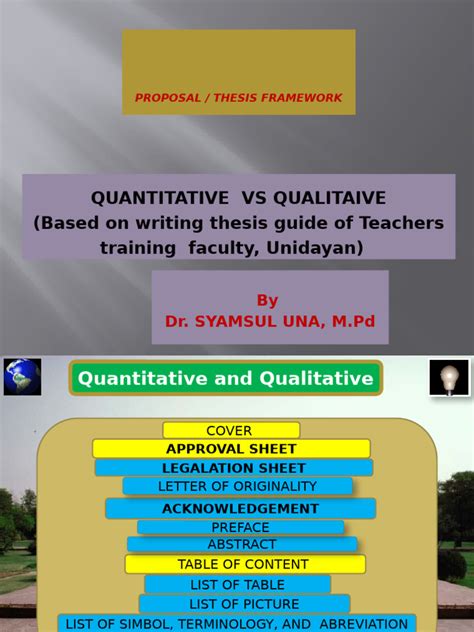 Thesis Proposal Framework Qq Pdf Qualitative Research