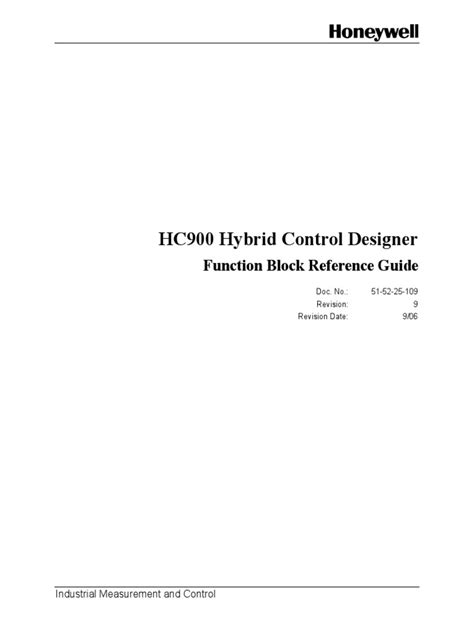 Hc900 Function Block Pdf Parameter Computer Programming Electrostatic Discharge