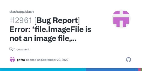 Bug Report Error File ImageFile Is Not An Image File File VideoFile Issue