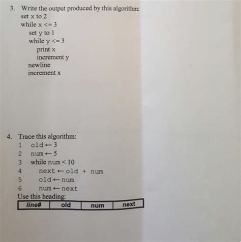 Solved Write The Output Produced By This Algorithm Set X To
