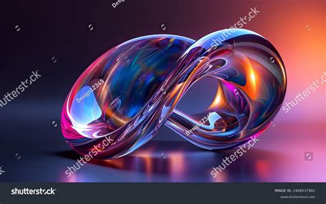 반짝이는 추상 3d 도형 미래의 스톡 일러스트 2468537981 Shutterstock