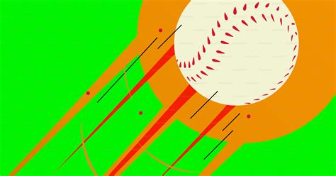 녹색 배경에 공중을 날아다니는 야구공 벡터 Unsplash의 공 이미지