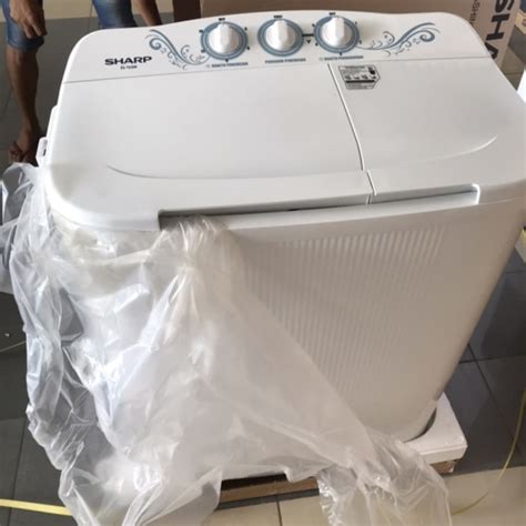 Jual MESIN CUCI SHARP 2 TABUNG 6 5 KG ES T65MW EST 65MW GARANSI RESMI Shopee Indonesia