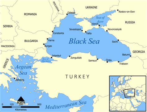 Sea Of Azov Map Locations And Maps Of Atlantic Ocean