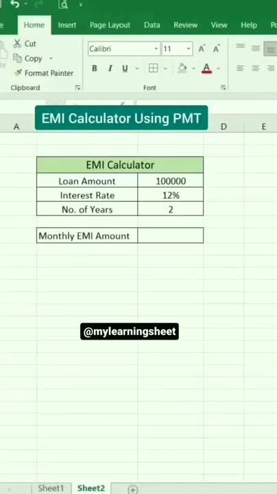 How To Calculate Emi In Excel Arti Yadav Posted On The Topic Linkedin
