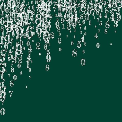 Premium Vector Falling Numbers Math Study Concept With Flying