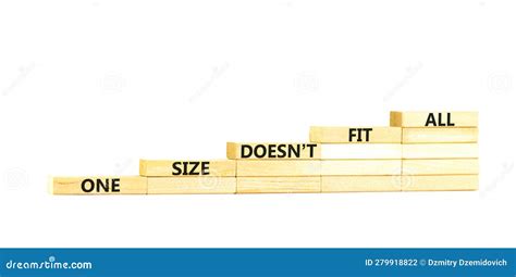 One Size Does Not Fit All Symbol Concept Words One Size Does Not Fit