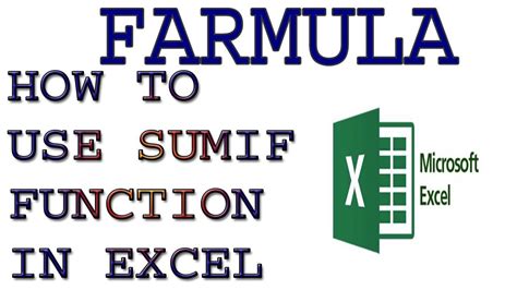 How To Use Sumif Function In Excelhow Can Do Sumif Ufarmula Youtube