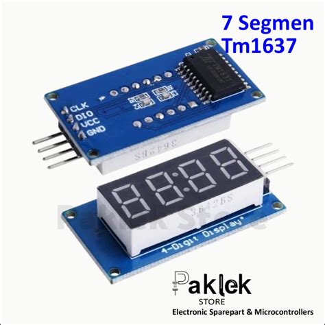 Tm1637 4 Digit 7 Segment Led Display Modul Merah Arduino Microcontroller Paklek Store
