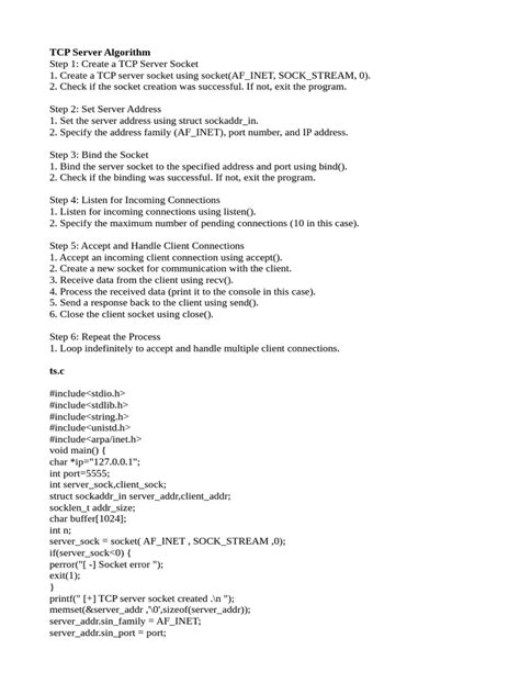 Experiment 3 Tcp Using Socket Pdf Computer Networking Communications Protocols