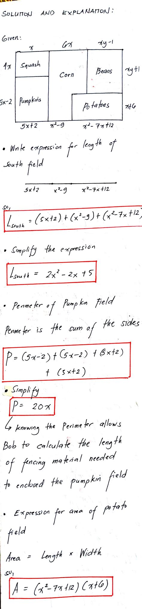 Solved Polynomial Operation Directions Farmer Bob Is Planting A
