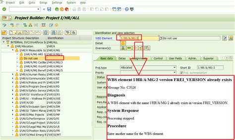 Solved WBS Element Overwritten WBS Element Version FREI SAP Community